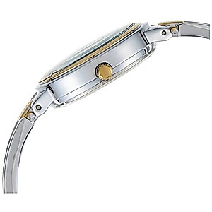 Anne Klein Women's AK/1441SVTT Two-Tone Open Bangle Watch