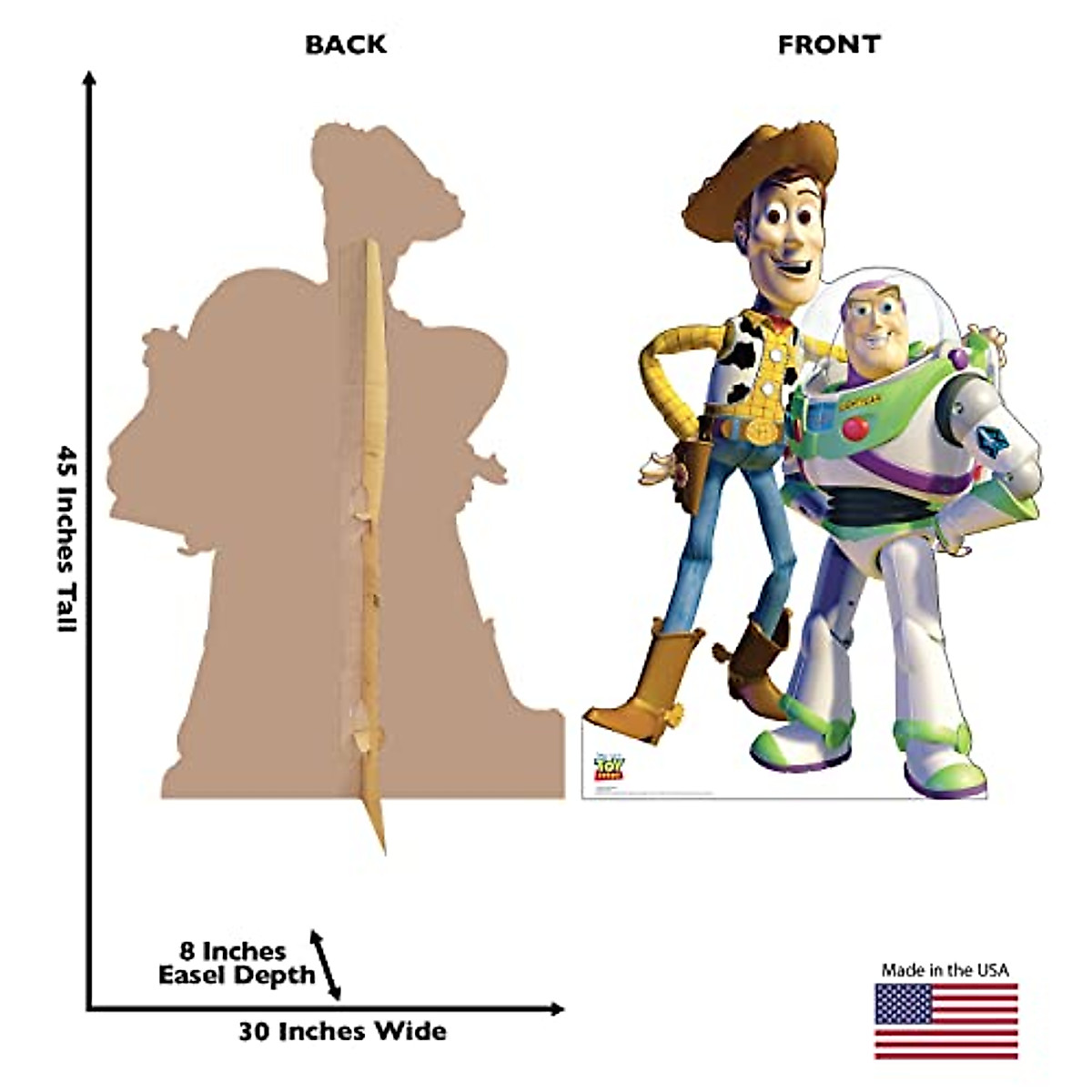 Cardboard People Buzz and Woody Refresh Cardboard Cutout Standup - Disney Pixar's Toy Story