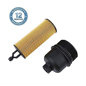Oil Filter and Oil Filter Housing Cap Assembly , Fits For Chrysler Dodge Jeep Ram - 200, 300, Challenger, Charger, Durango, Cherokee, Wrangler,Replaces# 68191350AA, 917-190