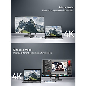 USB C Hub, DockteckExpand 7 in 1 USB-C Multiport Adapter with 4K HDMI, 100W Power Delivery, 3 USB 3.0 Ports, SD/TF Card Reader, for MacBook Pro/Air, iMac, iPad Pro, Surface Pro 7/8, XPS, HP and More