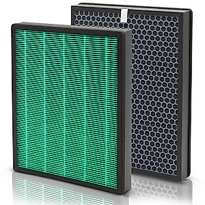 400 400S Replacement Filter Compatible with Coway Airmega Max 2 400/400S Air Pu-rifier Filter Replacement (Compare to Part# AP-2015F/AP-2015E) w/Premium H13 True HEPA & Activated Carbon, 2-Pack