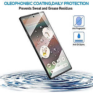 [3+3 Pack] Glass Screen Protector for Google Pixel 6a 5G, 9H Tempered Glass, Fingerprint Compatible,HD Clear Case Friendly Anti Scratch