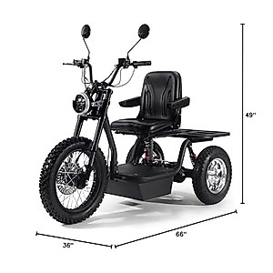 MotoTec Electric Trike 60v 1800w Black
