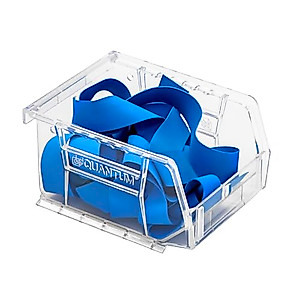 Hudson Exchange 5-1/2" x 4" x 3" Plastic Stackable Storage Bin and Hanging Container (Crystal Clear)