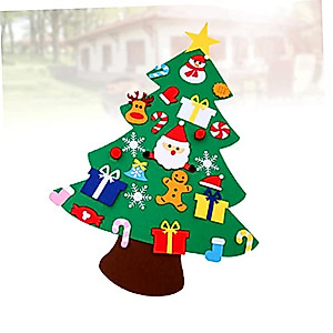BESTOYARD Felt Christmas Tree Craft Felt Christmas Ornaments Felt Christmas Tree Toddlers Felt Wall Hanging Christmas Tree DIY Felt Ornaments Vintage Felt Ornaments Decorations Puzzle Child
