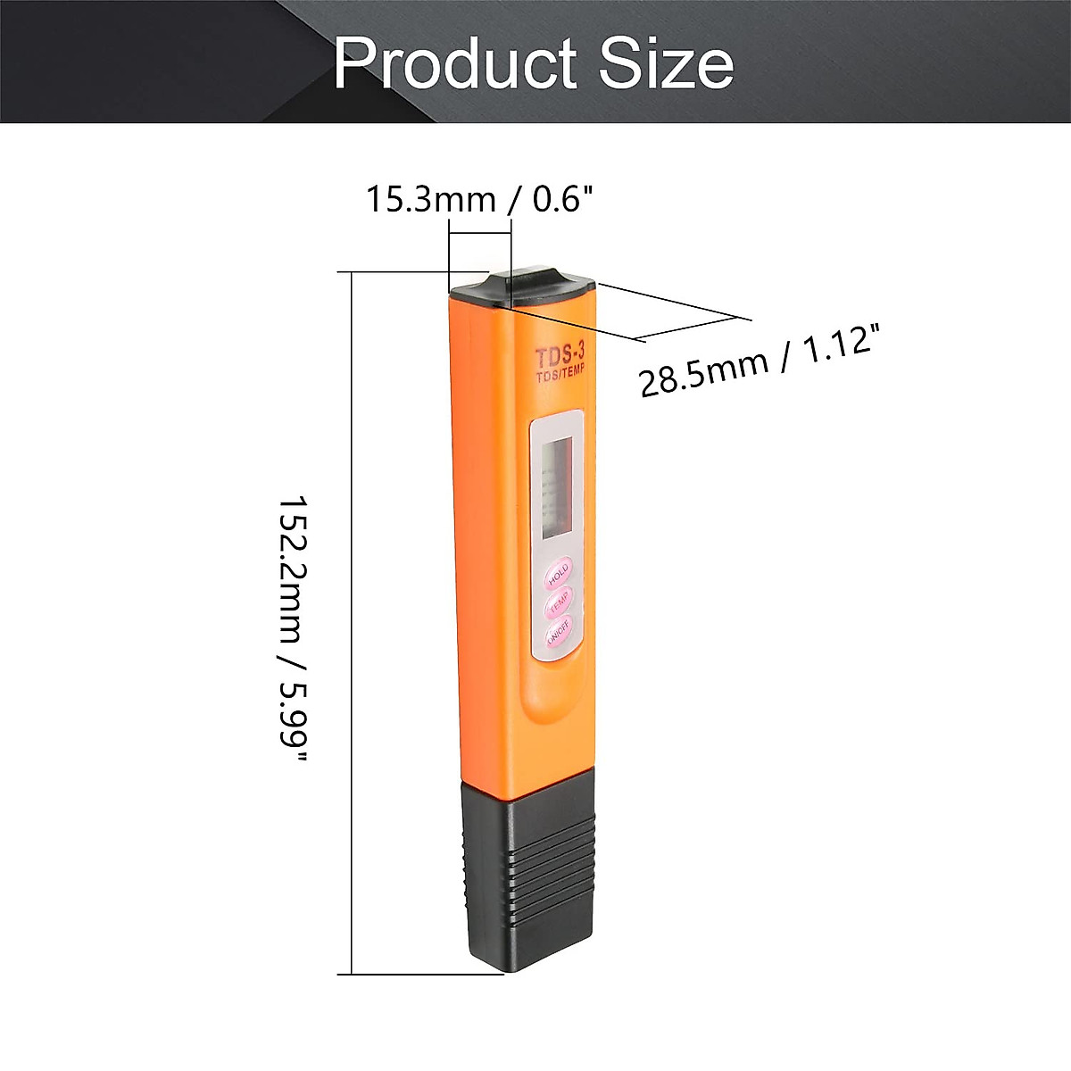 Othmro 1Pcs TDS and EC Tester 1-9990PPM 1 Resolution Plastic Titanium Alloy Meter Digital Water Tester Handheld Tester Accuracy ± 1% for Aquariums Swimming Pools Water Filters Orange