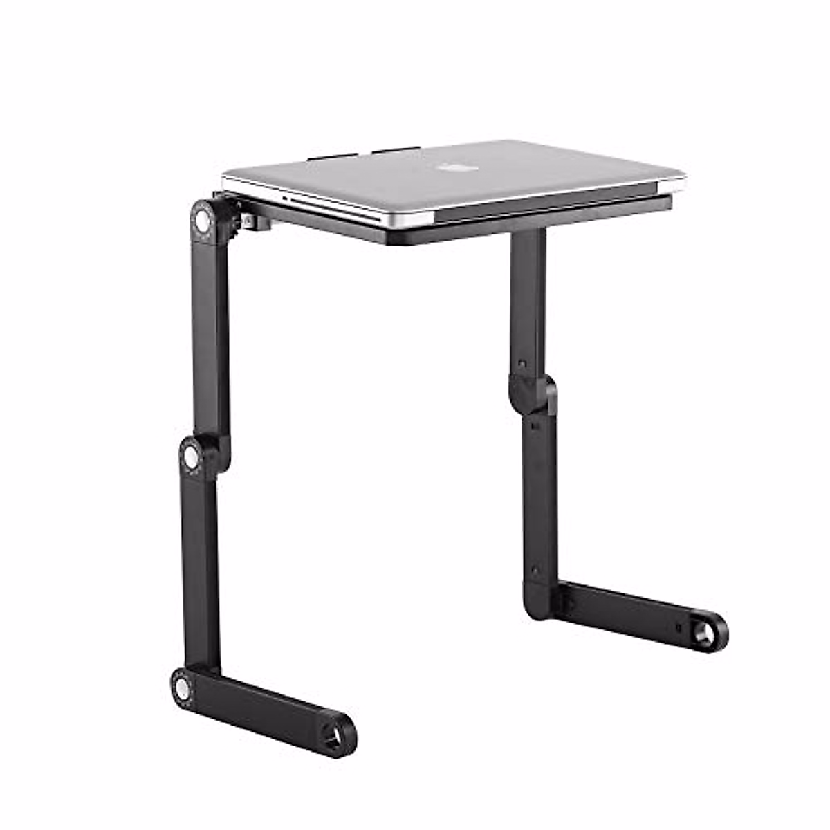 Urban Shop Adjustable Multi Position Folding Sit and Stand Vented Laptop Desk Stand, Black