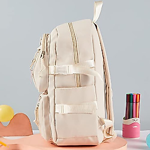 BUNXIZHUN kawaii backpack for school girls cute backpack for women with kawaii pin and accessories cute aesthetic kids backpacks Mochilas Escolares Para Niñas middle school girls kawaii backpack