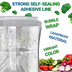 Amiff Foil Insulated Box Liners, 6 x 6 x 6 Inches. 10 Pack Insulated Shipping Boxes for Frozen Food. Self-Seal Insulated Boxes for Shipping Food. Leakproof Insulated Shipping Containers