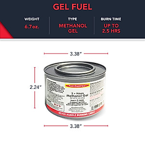 Party Essentials Chafing Dish Buffet Set Serving Kit Food Warmers for Parties Catering Supplies Warming Trays, Canned Methanol Fuel Only, 10-Pack, Multi Color