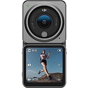 DJI Action 2 Dual-Screen Combo WITHOUT Magnetic Protective Case, 4K Action Camera with Dual OLED Touchscreens, 155° FOV, Magnetic Attachments, Stabilization Technology, Underwater Camera Ideal
