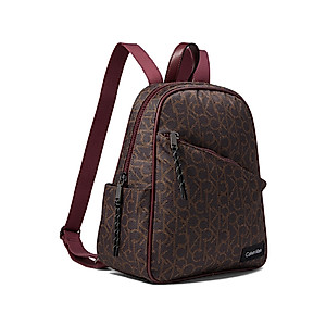 Calvin Klein Evie Backpack Brown/Khaki/Deep Rouge One Size