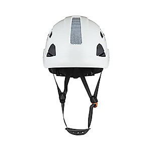Defender Safety H1-CH Safety Helmet Hard Hat with Visor ANSI Z89.1 for Construction (White w/Visor)