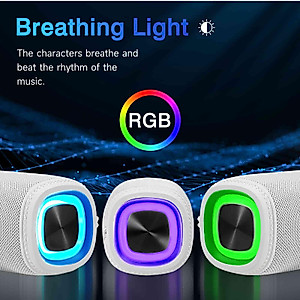 UrbanX Scorpio Series Bluetooth Speaker, IPX6 Waterproof Speakers HD Surround Sound with Punchy Bass, True Wireless Pairing, BT5.3, Portable Speaker for Redmi 9 Activ - White