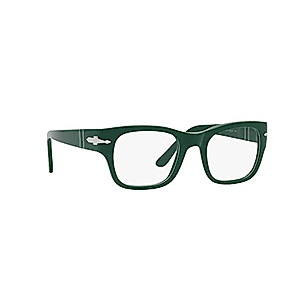 Persol PO3297V Rectangular Prescription Eyewear Frames, Green/Demo Lens, 52 mm