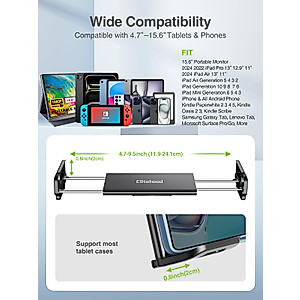 elitehood Tablet Floor Tripod Stand, Stronger Gooseneck iPad Tripod Stand, 72" Adjustable iPad Stand Holder for Stream/Watching, for iPad Pro 12.9, Mini, Air, iPhone and 4.7-13" Tablet and Cellphone