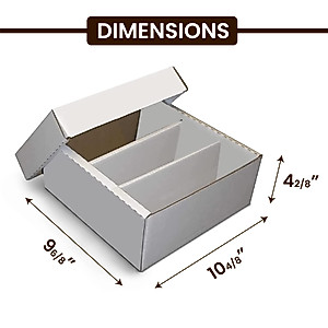 1500 Card Storage Box - Collecting Trading and Gaming Cards, Basketball, Football, Baseball, Game and Other Cards with Dividers And Cover Lid. (1-Pack)