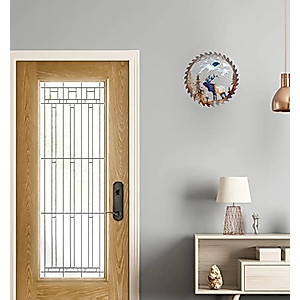 MEIJ-HC Metal Elk Wall Decor Deer Home Art Art Sculptures for Bedroom Living Room farmhouse school Wall Hanging Ornament Statues, 9.8 IN