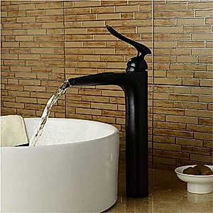 ShiSyan Y-LKUN Taps Elegant Bathroom Sink Faucet Waterfall Faucet Sink Effect Brass Faucet Mixer Tap Black Faucet