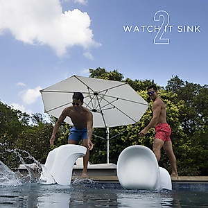 Ledge Lounger in-Pool Barstool (Set of 2) (White, Bar Height)