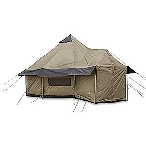 Guide Gear Base Camp Tent, Outdoor, Hiking, Hunting, Four Season Camping with Stove Jack