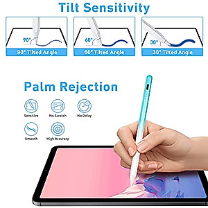 Stylus Pen for ipad, Active Pencil with Quick Charge, Palm Rejection Tilt Sensor, Magnetic Apple Pen Compatible with 2018-2022 iPad Pro 11"/12.9",iPad 10/9/8/7/6,iPad Mini 5/6,iPad Air3/4/5- Blue