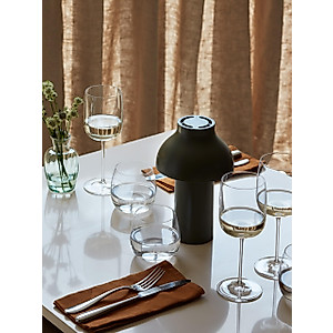 LSA International Borough Wine Glasses 13 oz, Set of 4, Luxury Elegant Modern Crystalline Drinking Glassware