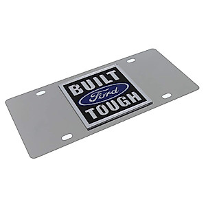 Eurosport Daytona- Compatible with -, Stainless Steel License Plate- Built Ford Tough Badge