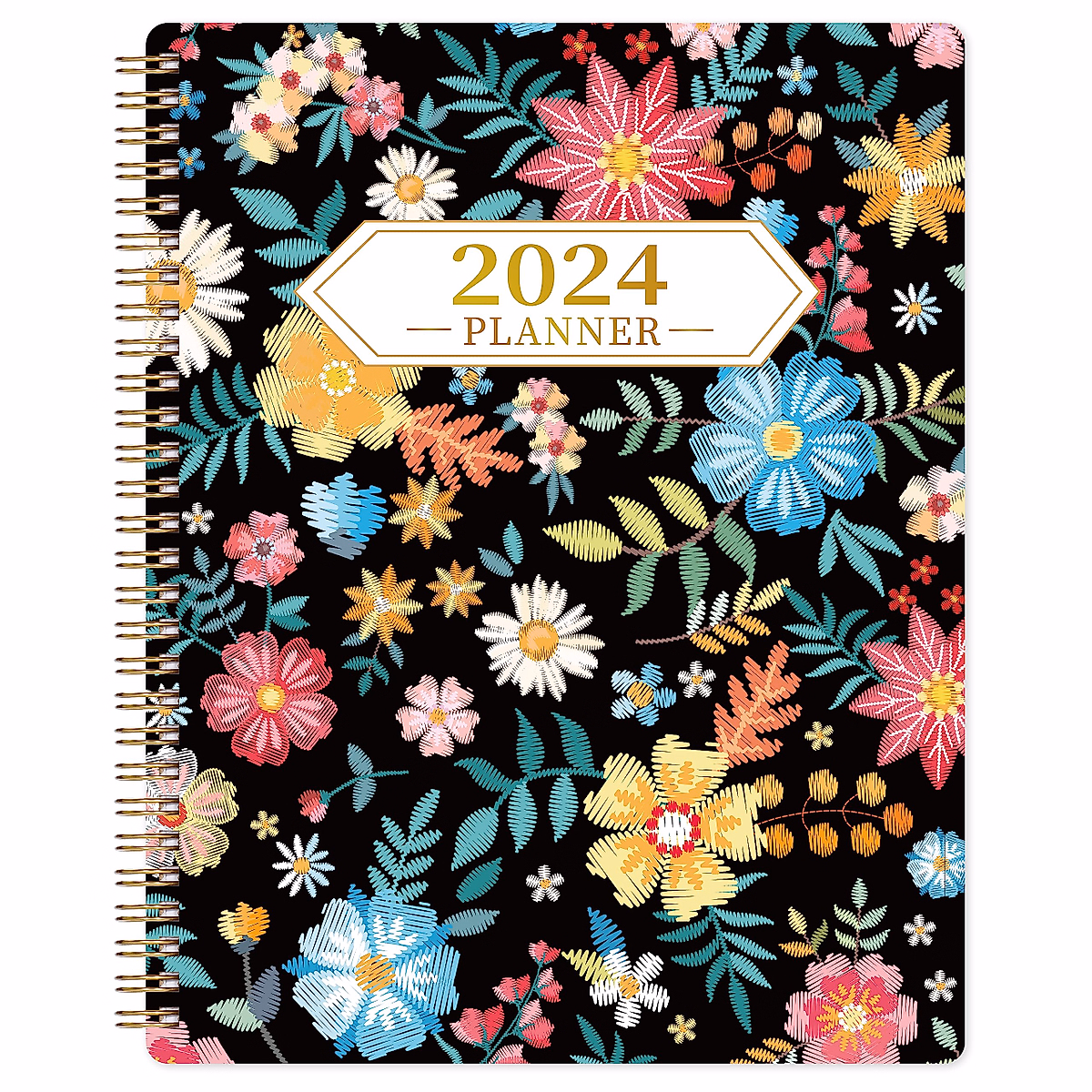 2024 Planner - Planner 2024, January 2024 - December 2024, 8" x 10", Weekly Monthly Planner 2024 with Printed Tabs, Flexible Cover, Twin- Wire Binding