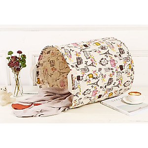 Aouker Merdes 19.7’’ Waterproof Foldable Laundry Hamper, Dirty Clothes Laundry Basket, Linen Bin Storage Organizer for Toy Collection(Paris)