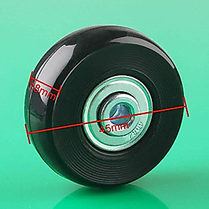 F-ber Suitcase Luggage Wheels Replacement Kit OD60mm Wheels ABEC 608zz Skate Inline Outdoor Skate Replacement Wheels Multiple Sizes, Set of (2) Wheels (OD:60 W:18 ID:6 Axles: 30 & 35)