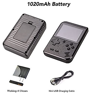 Retro Mini Game Machine,Handheld Game Console with 400 Classical FC Games 2.8-Inch Color Screen Support for TV Output , Gift Birthday for Kids, Adults(GameBlack-400)