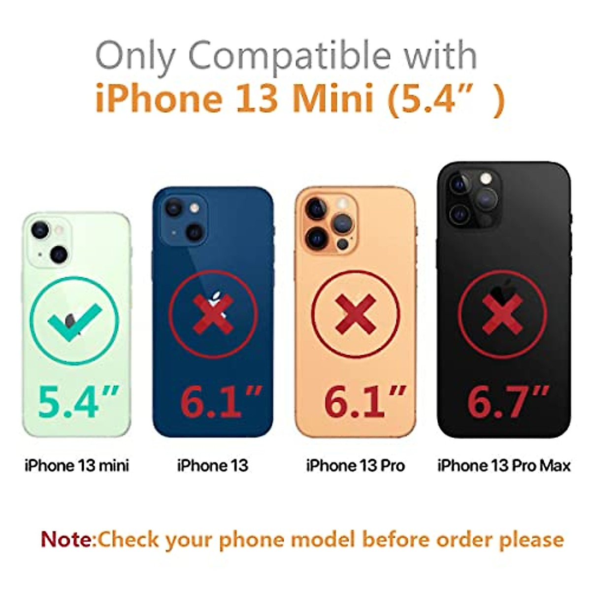 Threehundred for iPhone 13 Mini Case Magnetic Clear with Camera Lens Protector Full Protection MagSafe Electroplated Luxury Silicone Shockproof Protective Case Cover 5.4 Inch - Alpine Green