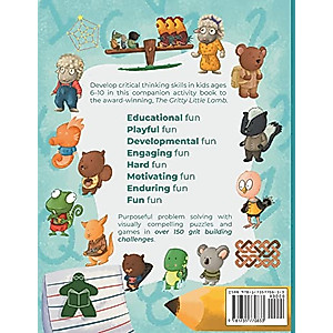 Logic Workbook for Gritty Kids: Spatial reasoning, math puzzles, word games, logic problems, activities, two-player games. (The Gritty Little Lamb ... & STEM skills in kids ages 6, 7, 8, 9, 10.)