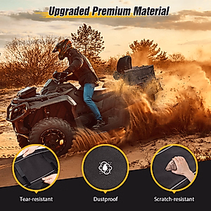 Morjor ATV Storage Bags with Extra Waterproof Cover & Upgraded Zippers, ATV Bag with Back Seat for Passenger