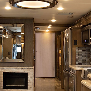 RecPro RV Pleated Folding Door 48" x 75" | Camper Folding Door | Fifth Wheel Folding Door (Gray)