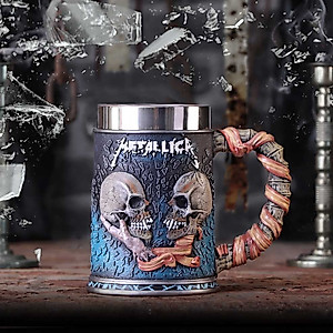 Nemesis Now Metallica Sad But True Tankard 15.5cm, Resin, Blue, Officially Licensed Metallica Merchandise, Inspired by Pushead Artwork, Cast in The Finest Resin, Expertly Hand-Painted