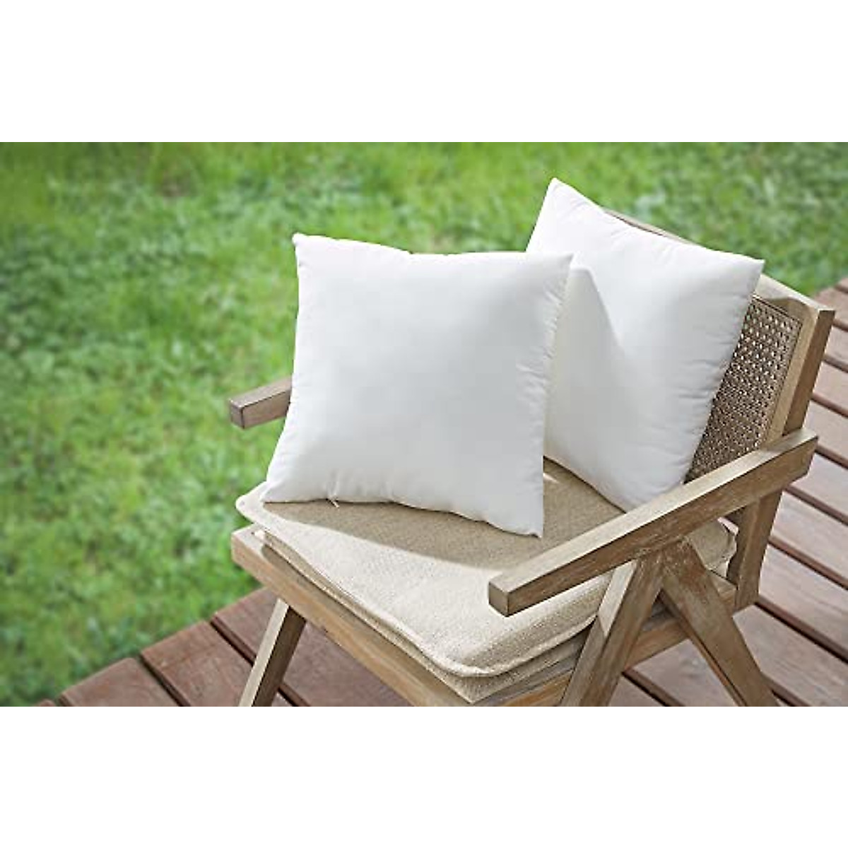 Codi Outdoor Pillow Inserts Set of 2, 20x20 Throw Pillows Insert, Water Resistant Decorative Stuffing Cushion for Patio Furniture. Couch, Porch Indoor Outdoors