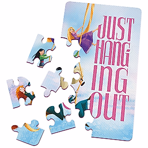 Disney Princess, 25-Piece Jigsaw Foam Squishy Puzzle Just Hanging Out Rapunzel Mulan Merida, for Kids Ages 4 and up