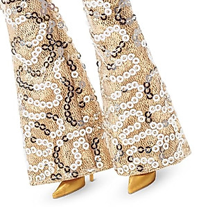 Barbie Margot Robbie as in Gold Disco Jumpsuit The Movie Collectible Doll (HPJ99)