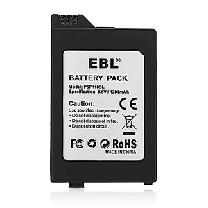 EBL 3.6V Lithium Ion Rechargeable Battery Pack 1200mAh（Real Capacity） Replacement Battery Compatible with Sony PSP 2000/3000 PSP-S110 Console
