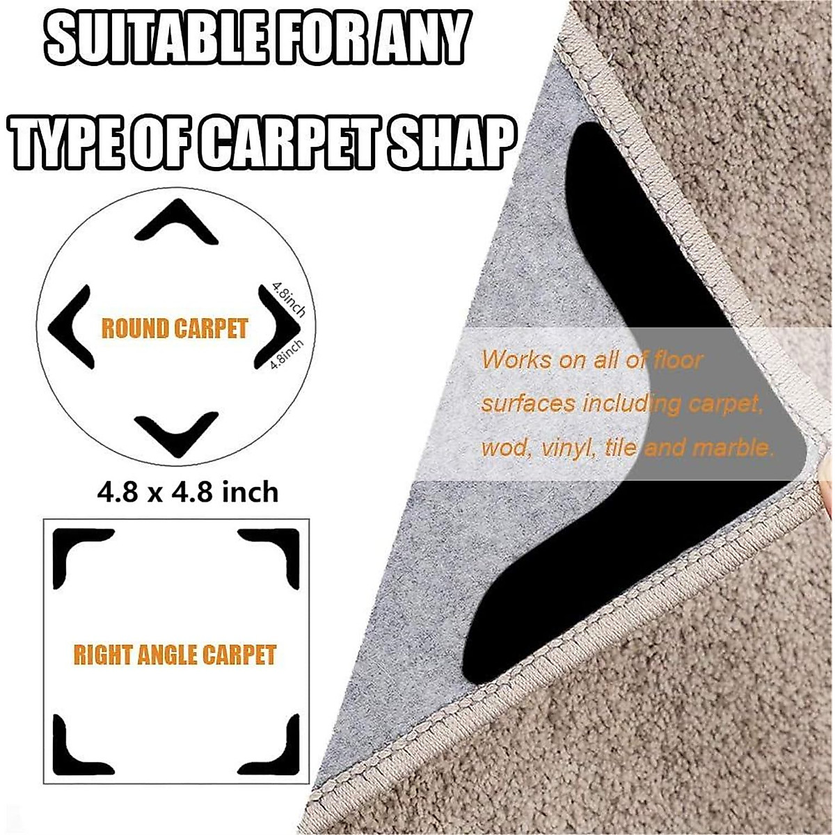 EXINBU Modern Round Area Rug, 7ft, Luxury Chic Black and Gray Geometric Abstract Round Carpet Floor Mat, Non-Slip Non-Shedding Indoor Carpet for Living Room Bedroom Kitchen Apartment Office