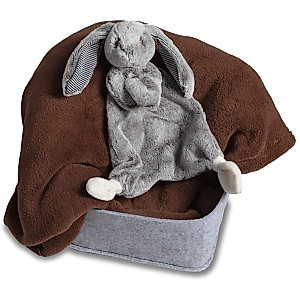 Mary Meyer Lovey Soft Toy, 13-Inches, Silky Grey Bunny