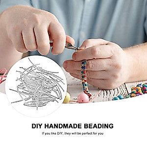 Artibetter 200pcs Tube Beads Twist Long Noodle Tube Spacer Beads for DIY Jewelry Making Necklace Bracelet Spacer Beads Copper Silver