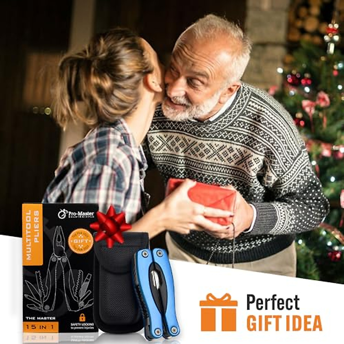 Multi Tool Pocket Knife Set 15 in 1 - The Ultimate Christmas Gift! Perfect Multitool for Men, Dad, Boyfriend, Scout - Cool, Practical, Versatile Multi-tool for Thanksgiving, Birthdays and Graduations