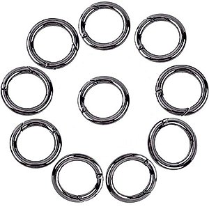 Onwon 20 Pieces Carabiners Rings - Zinc Alloy Round Carabiner Loaded Gate Clips Spring Snap Hook Locking Carabiners Keychain Keyring Buckle