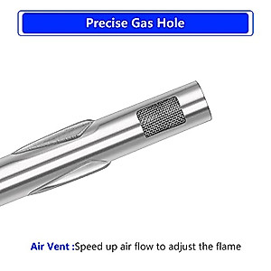 ProFire Burner for Weber Q100, Q120, Q1000, Q1200, Baby Q Gas Grill, 17inch 304 Stainless Steel Burner Tube 386001, 386002, 516002, 516001, 50060001, 51060001 Replacement Part 69957, 41657 60040