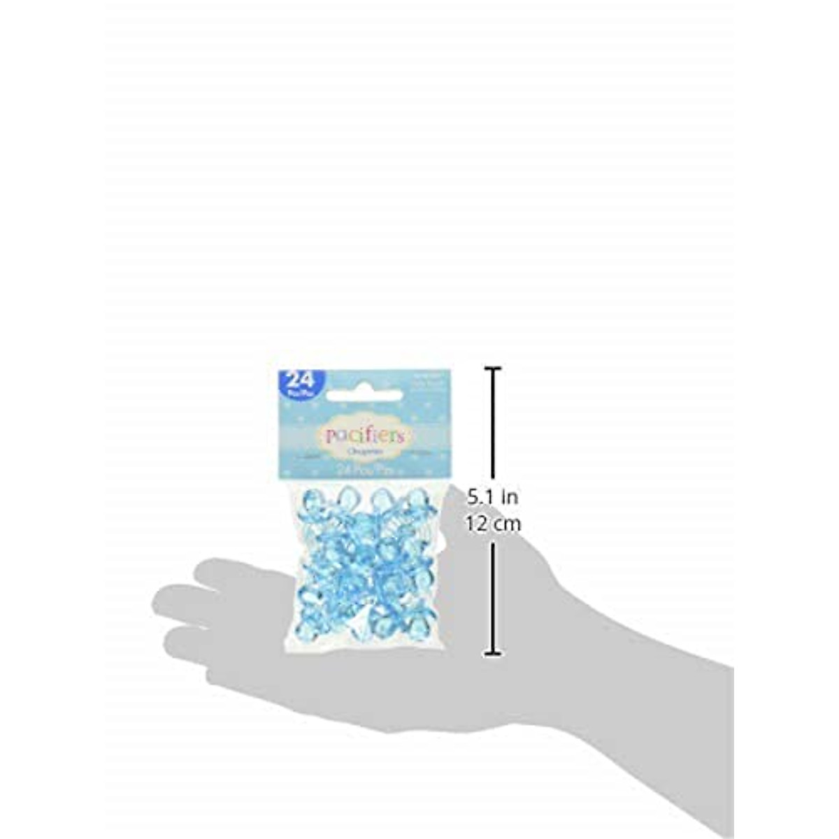 Amscan Blue Pacifier Baby Shower Favor Charms 24ct