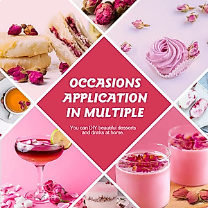 M inch Rose Buds Flower Tea - 100 percent Organic Natural Edible Dried Rose Buds Flowers for Cakes Decorating, Beauty & Promote Metabolism, 1.76 Ounce (Pack of 1)