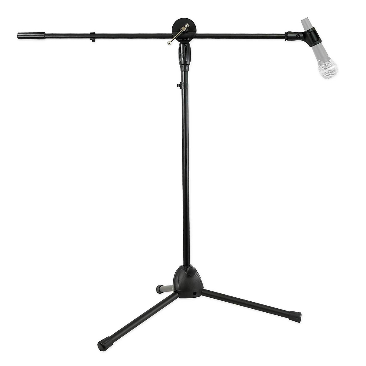 Rockville GIGSTAND Dual Microphone Stand with (2) Mic Clips and Detachable Boom